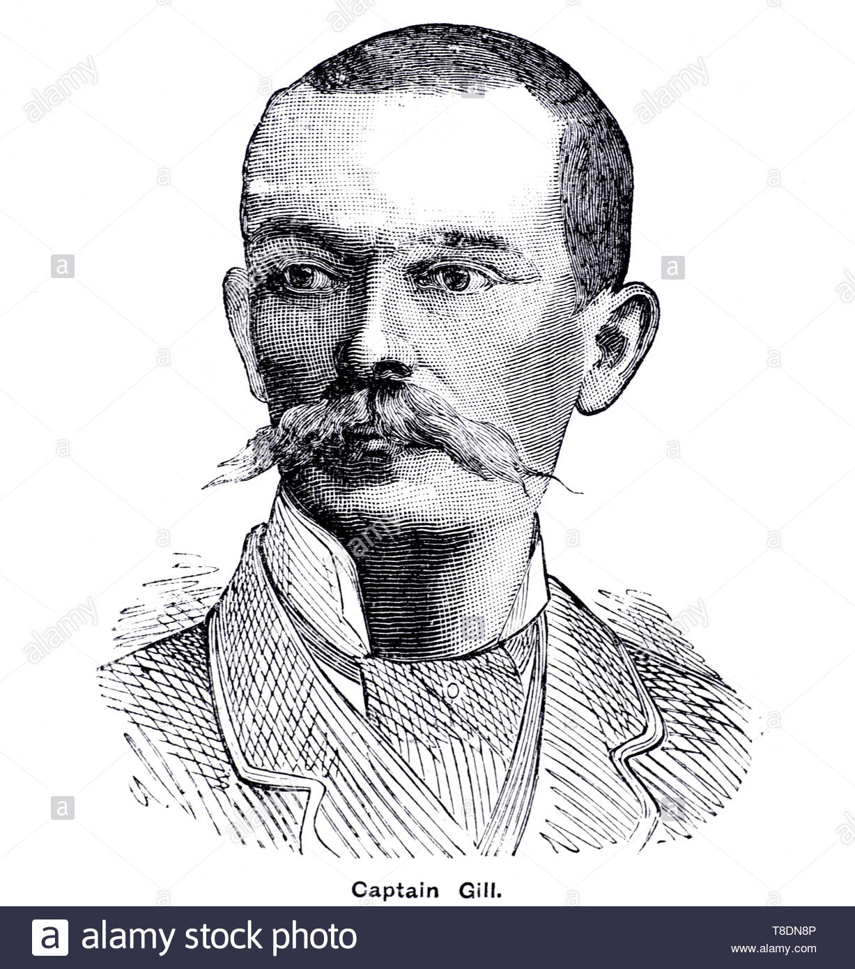 Captain William Gill portrait, 1843 – 1882, was an English explorer and ...