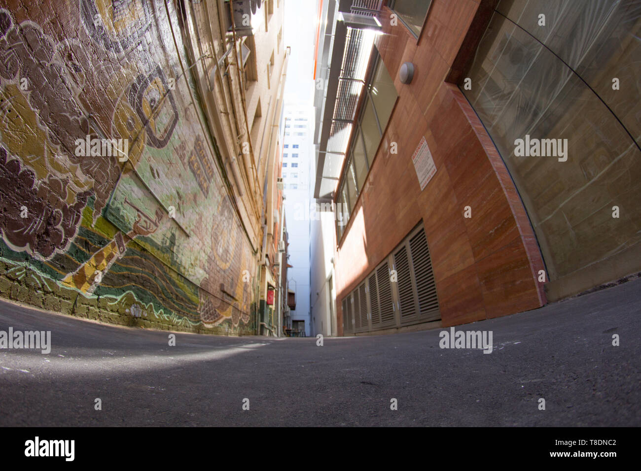Perth, Western Australia, Australia -17/01/2013 :Graffiti in an alley ...