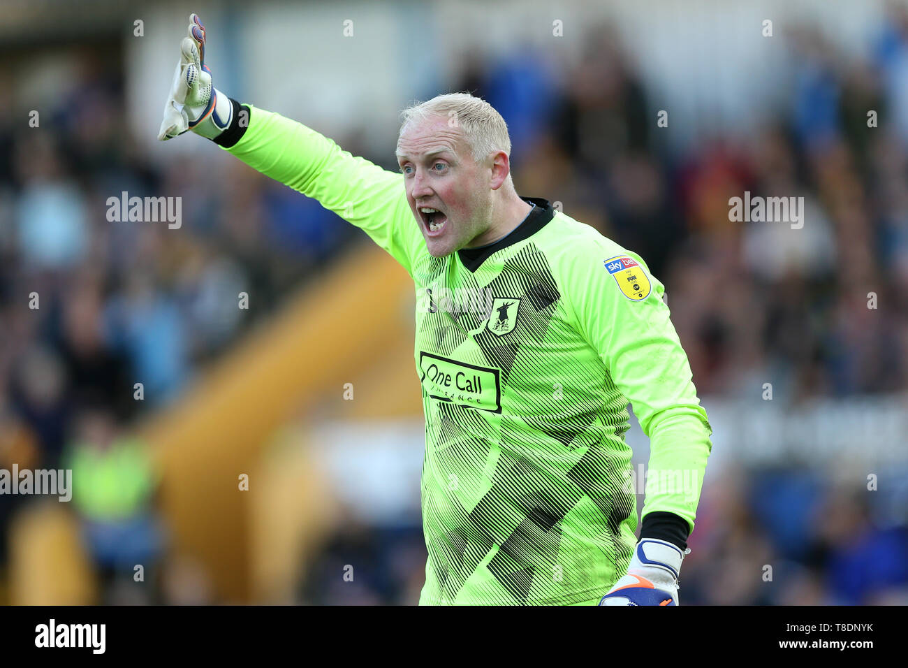 Mansfield Town's goalkeeper Conrad Logan during the Sky Bet League Two ...