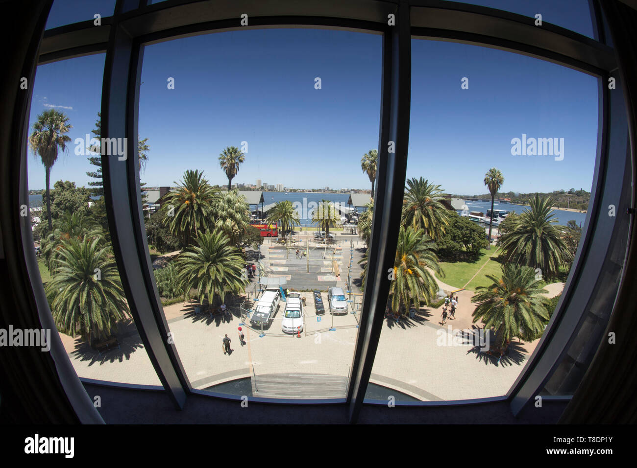 Perth, Western Australia, Australia -17/01/2013 : Fish eye last floor ...
