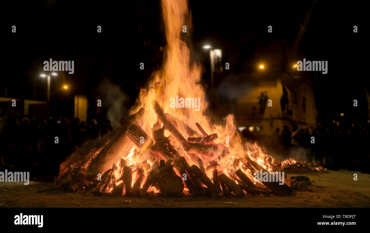 Summer Night Bonfire Wallpaper