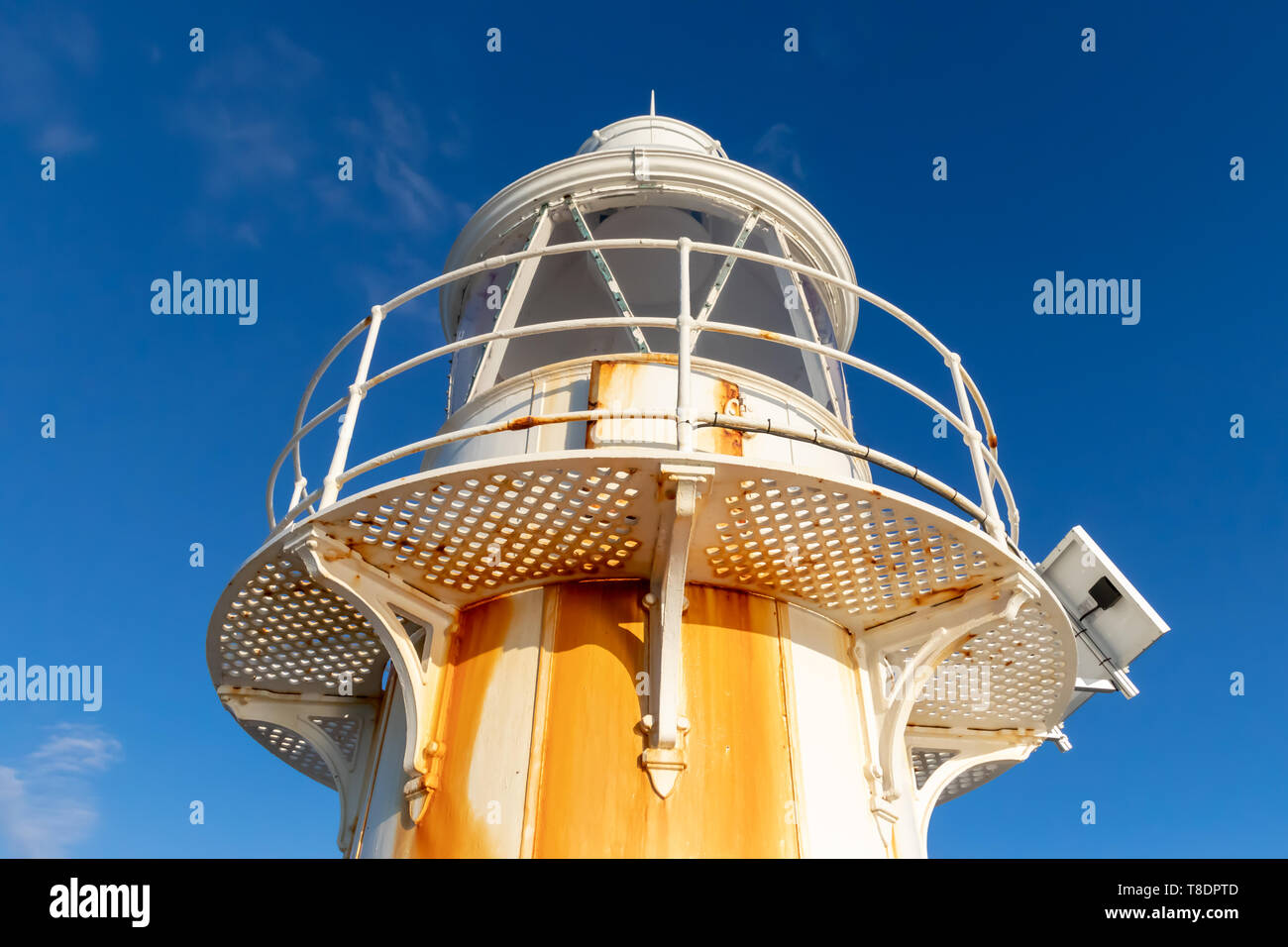 Victorian Cast Iron Domed Lighthouse at Brixham Breakwater,Torbay.Devon ...