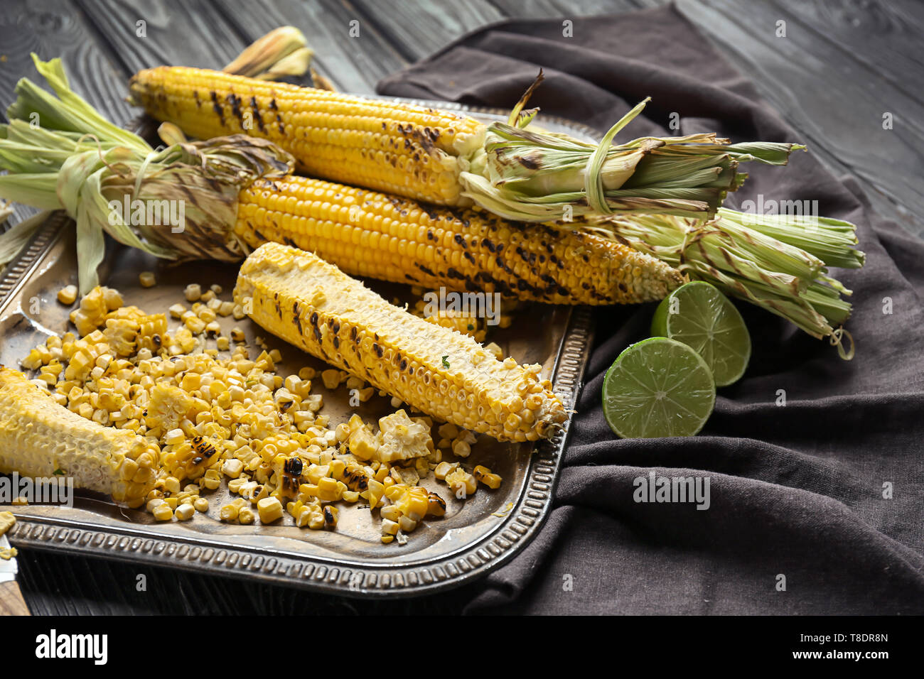 Metal tray fresh corn hi-res stock photography and images - Alamy