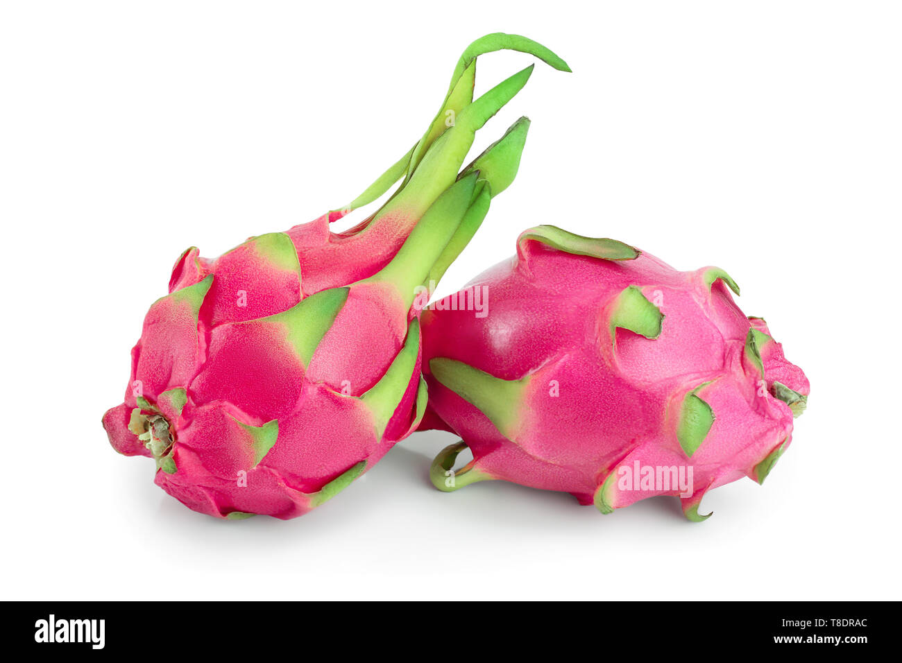 Ripe Dragon fruit, Pitaya or Pitahaya isolated on white background ...