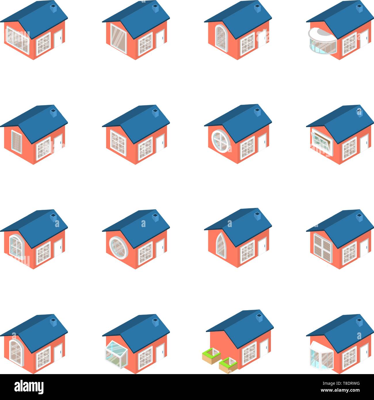 Window icons set, isometric style Stock Vector Image & Art - Alamy