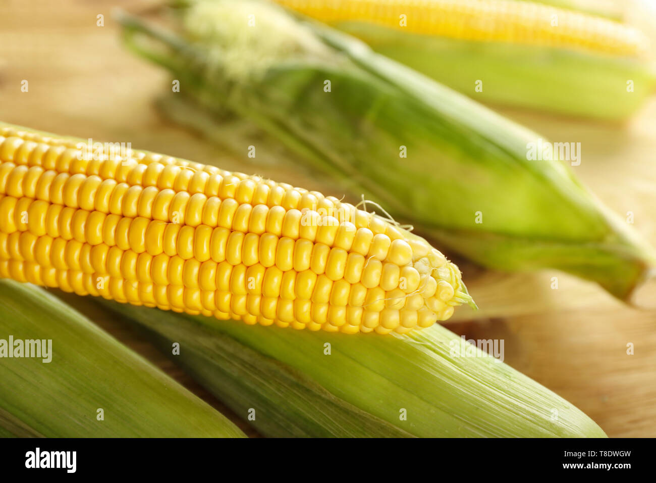 Fresh corn cob, closeup Stock Photo - Alamy