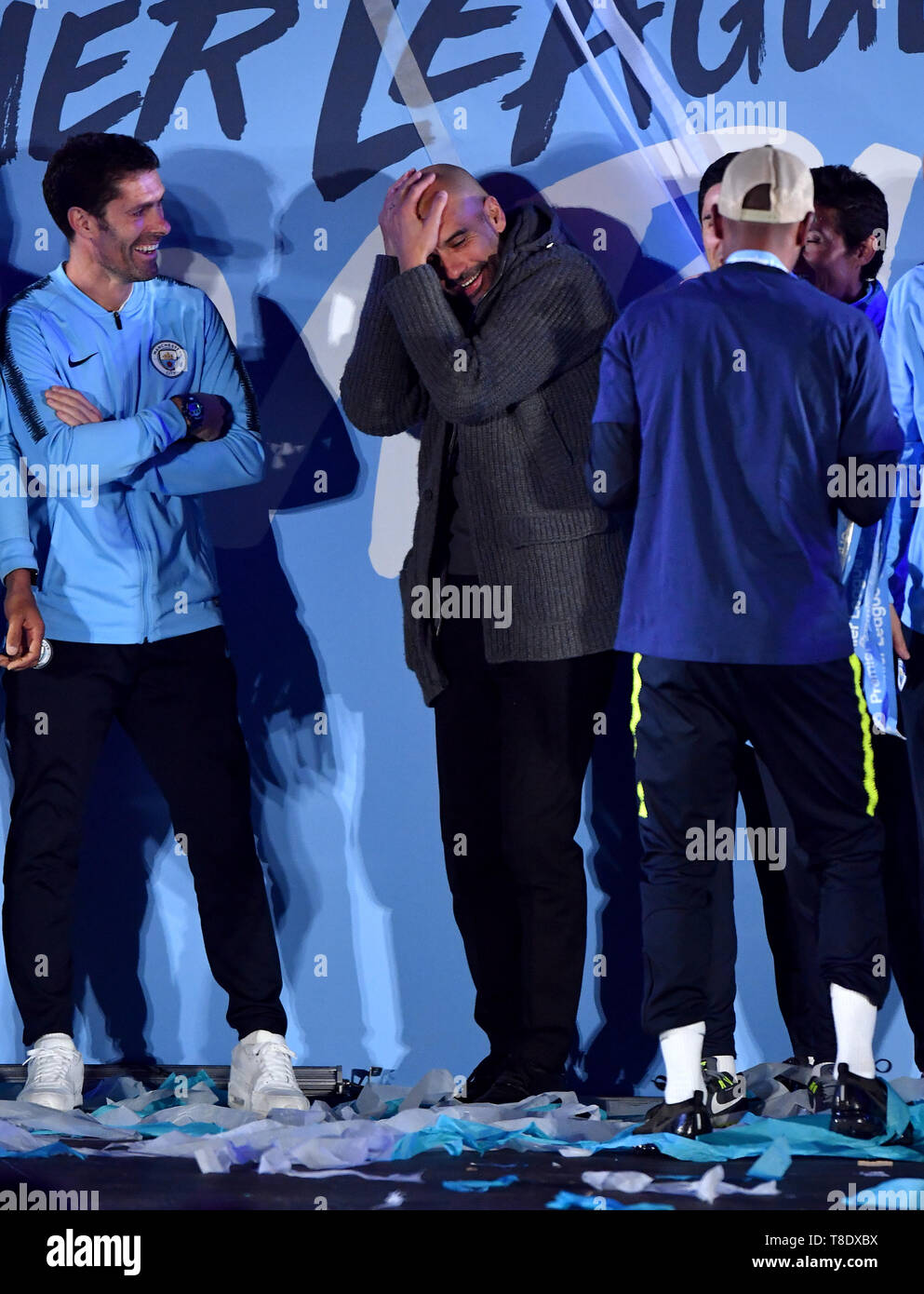 Manager pep guardiola on stage hi-res stock photography and images - Alamy