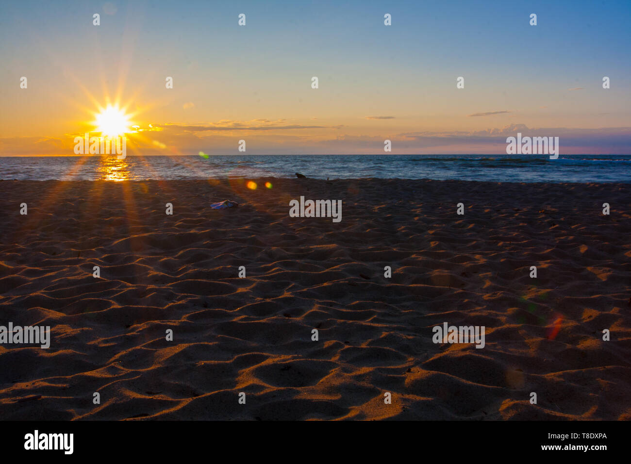 Lake Superior Sunset, Ontonagon, Michigan Stock Photo - Alamy