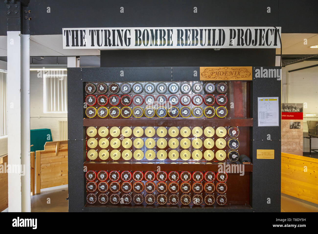Reconstruction of the Turing Bombe in Bletchley Park, once the top ...