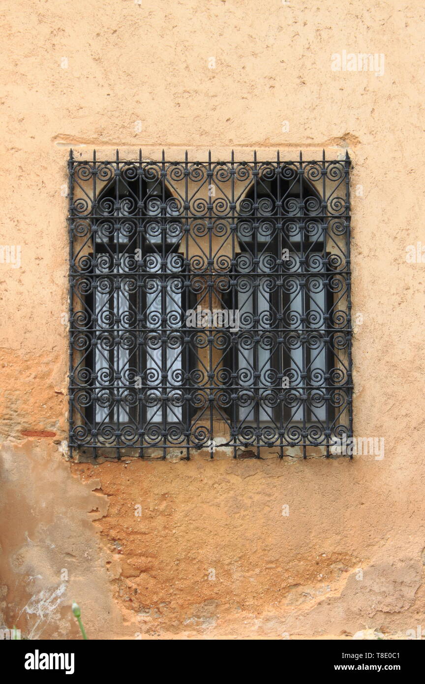 Arab style windows with grate Stock Photo - Alamy