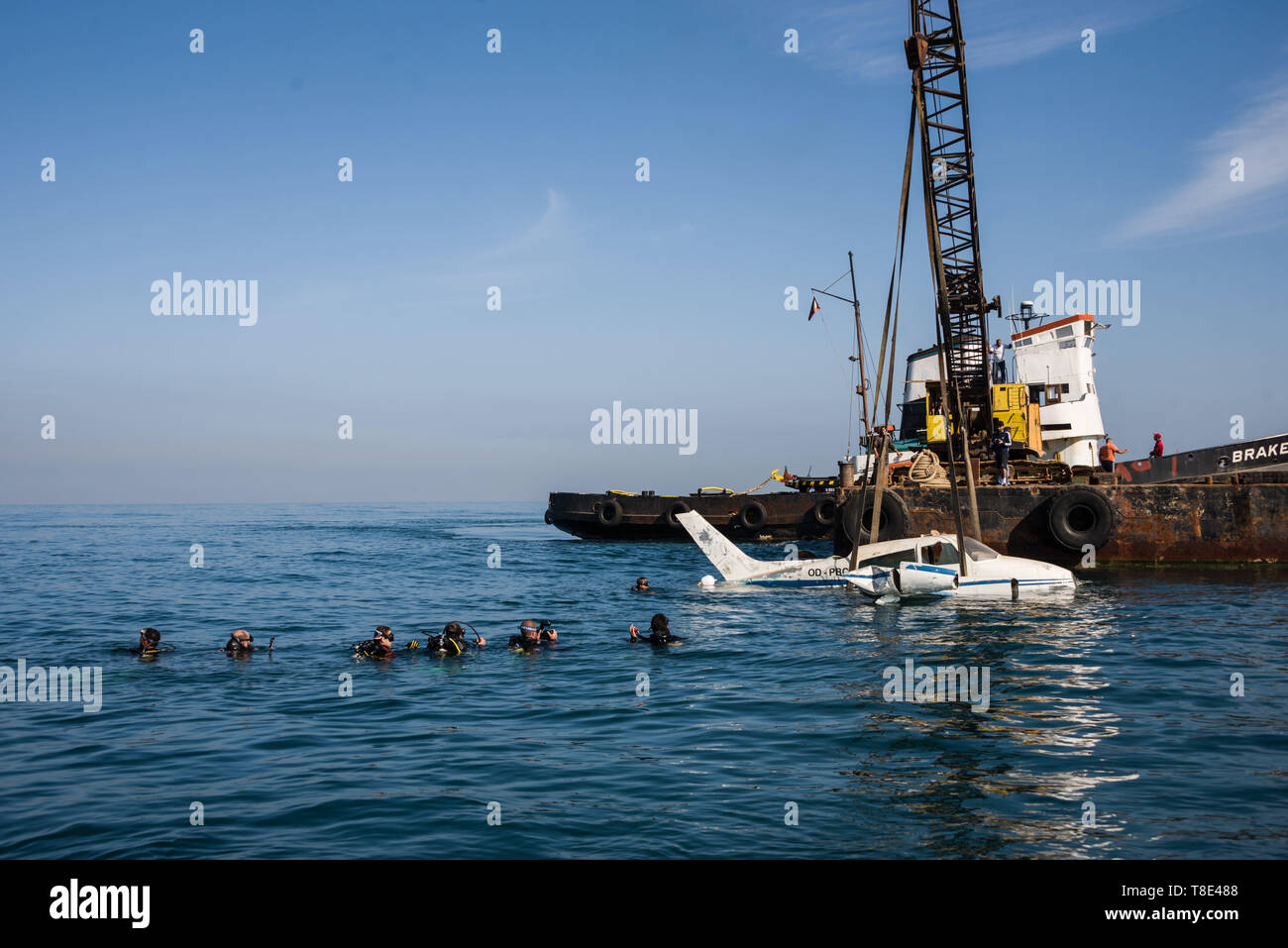 May 11, 2019 - Saida, Lebanon - Divers from the Sidoon Dive Academy ...
