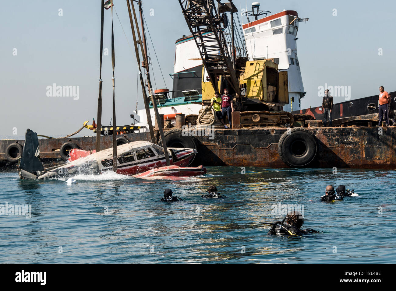 May 11, 2019 - Saida, Lebanon - Divers from the Sidoon Dive Academy ...