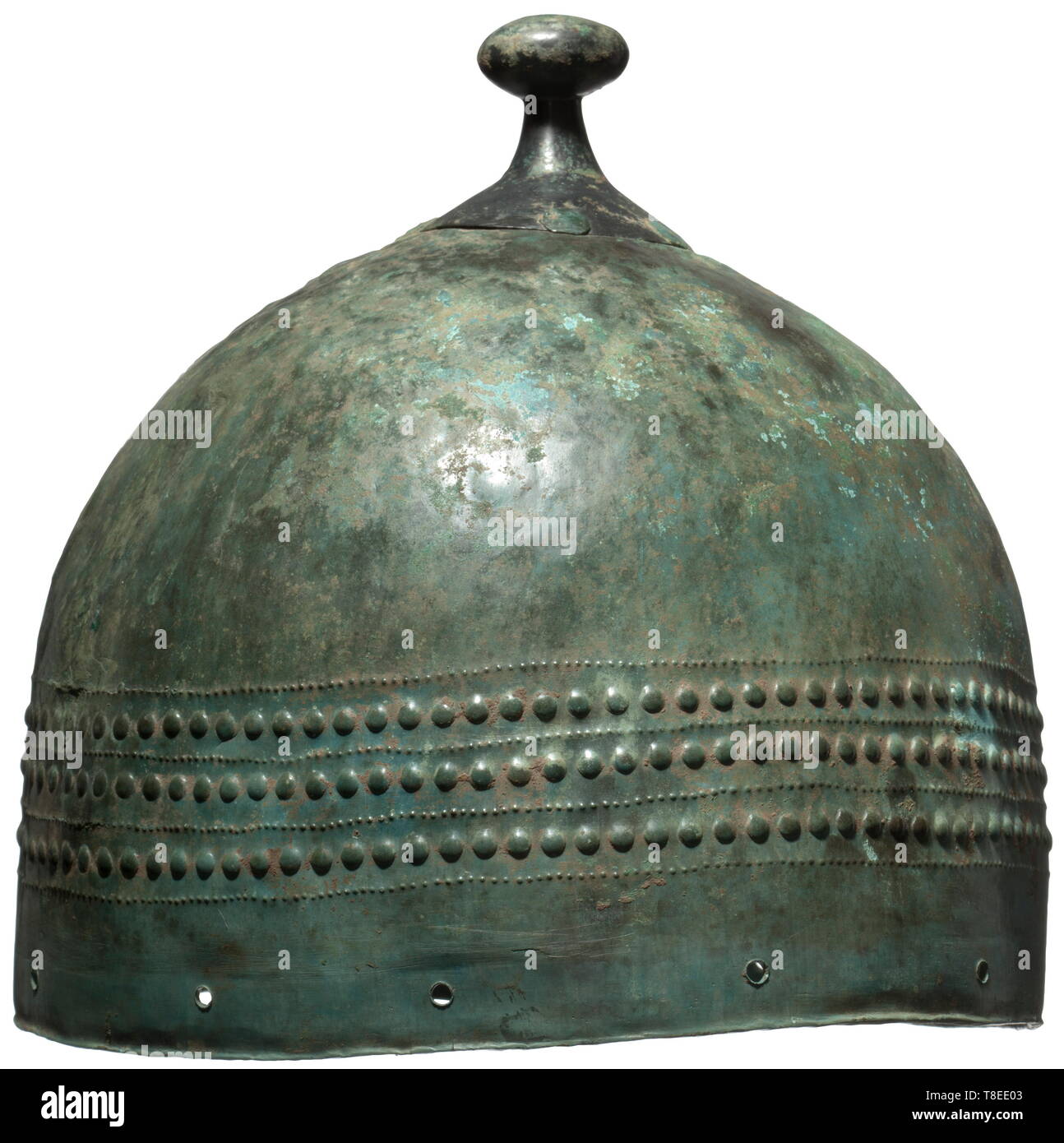 A Central European helmet Bronze Age, circa 1000 BC. Bronze with ...
