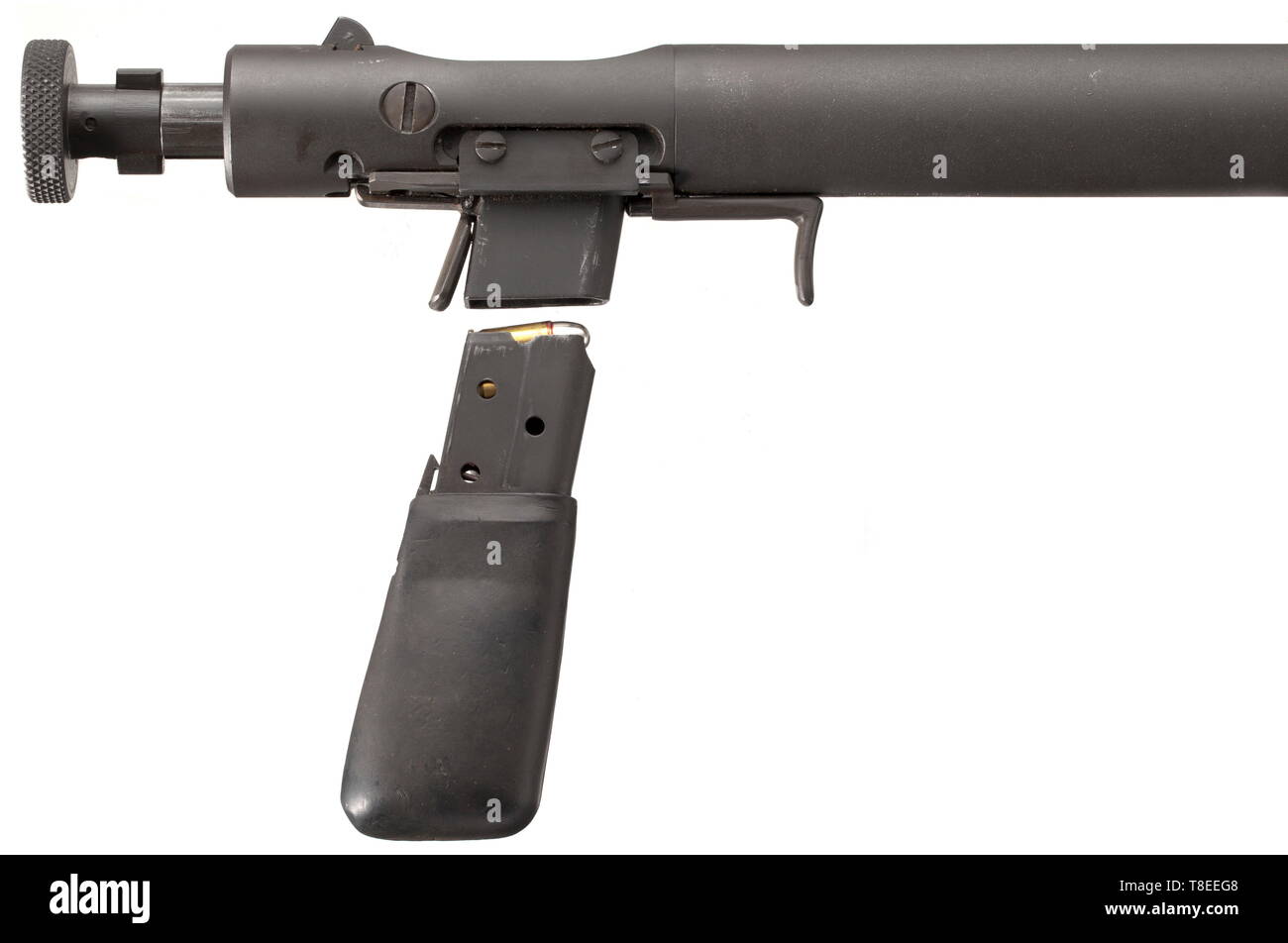 A Welrod silencer pistol Cal. 7.65 mm, no. 675. Barrel with 20 gas ...