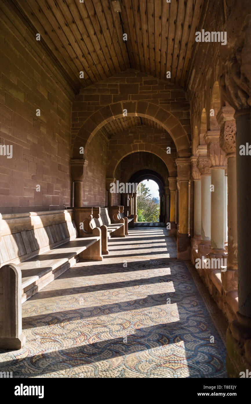 The Cloisters St Catherine church Hoarwithy, with it's mosaic floor and ...
