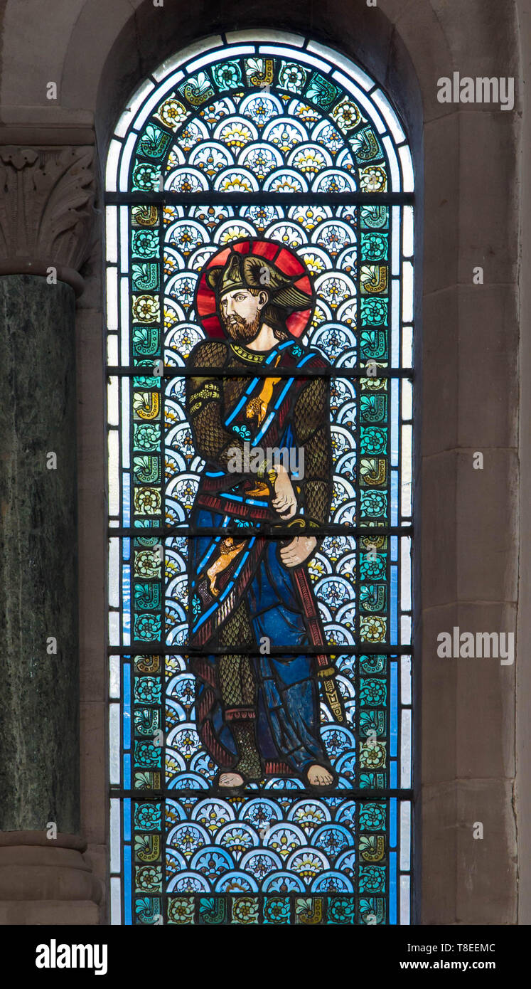 Pre-Raphaelite stained glass depicting Judah son of Jacob and Leah, St ...
