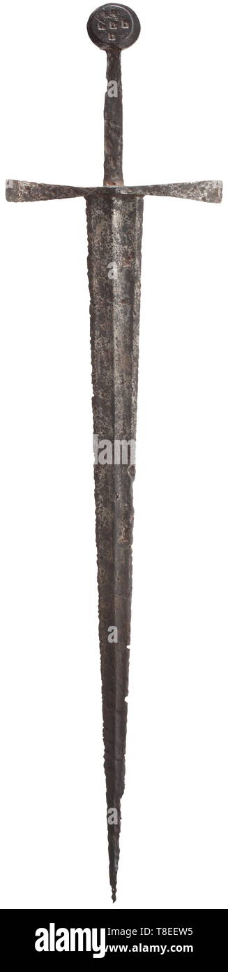 A late Medieval Knightly sword probably Italian, late 15th century. In ...
