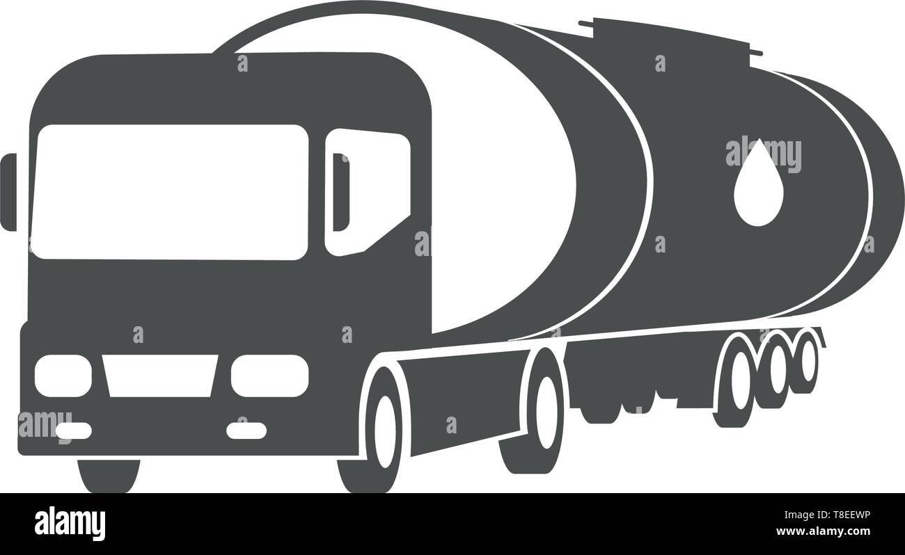 Vector oil truck, cargo, delivery service symbol Stock Vector Image ...