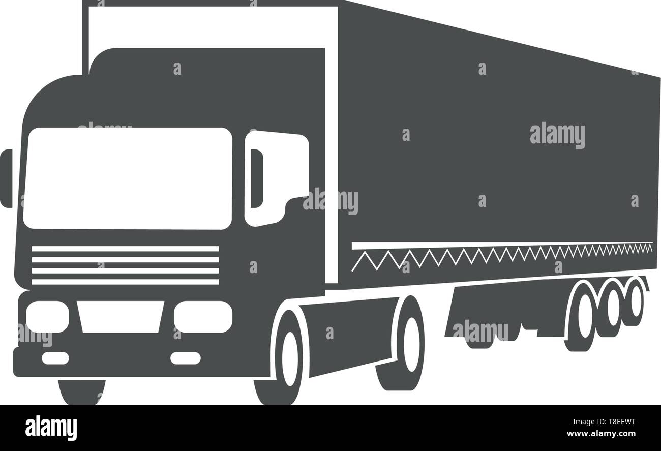 Vector truck, cargo transport, delivery symbol design Stock Vector ...