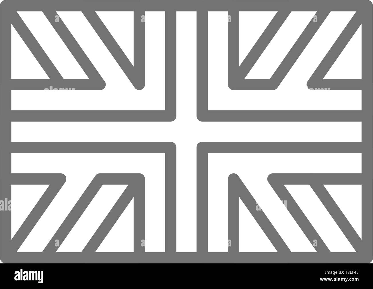 Uk flag line icon Stock Vector Images - Alamy