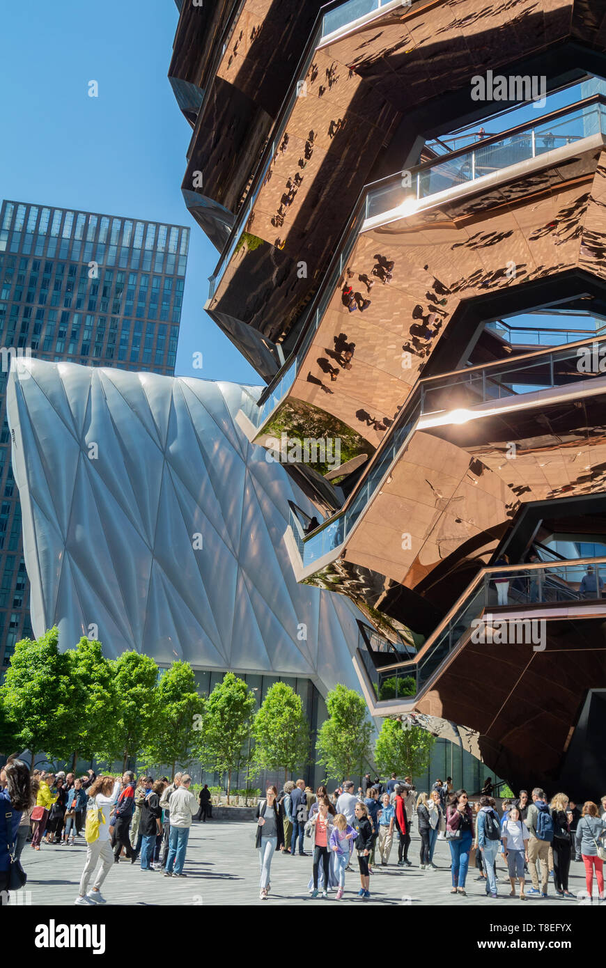 The vessel, in the center of the Hudson Yard, Chelsea, New York City ...