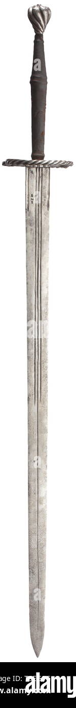 A German two-hand sword in the style of circa 1530. With broad double ...