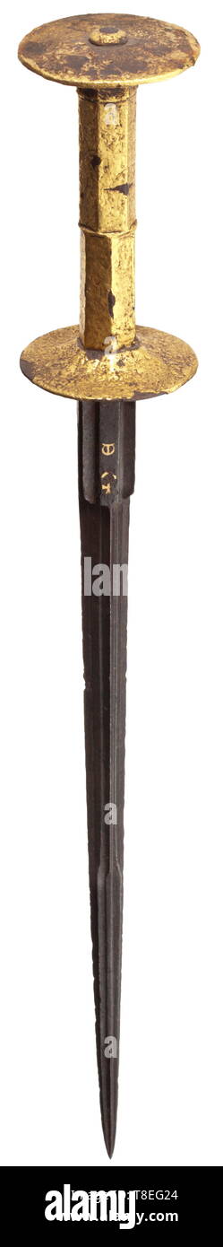 A rare gold-covered rondel dagger of Burgundian type possibly second ...