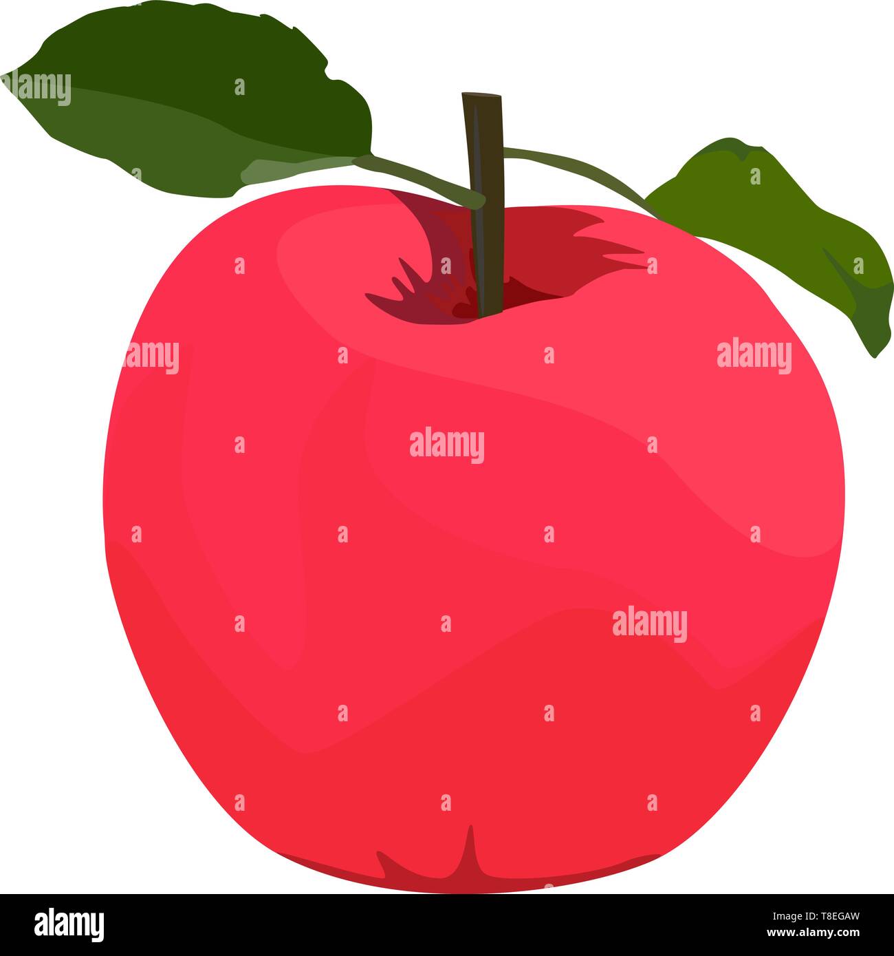 Red apple, vector flat style design isolated illustration Stock Vector ...