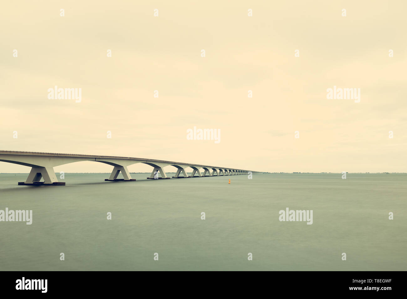 Zealand bridge, a bridge over a muzzle delta in Netherlands Stock Photo ...
