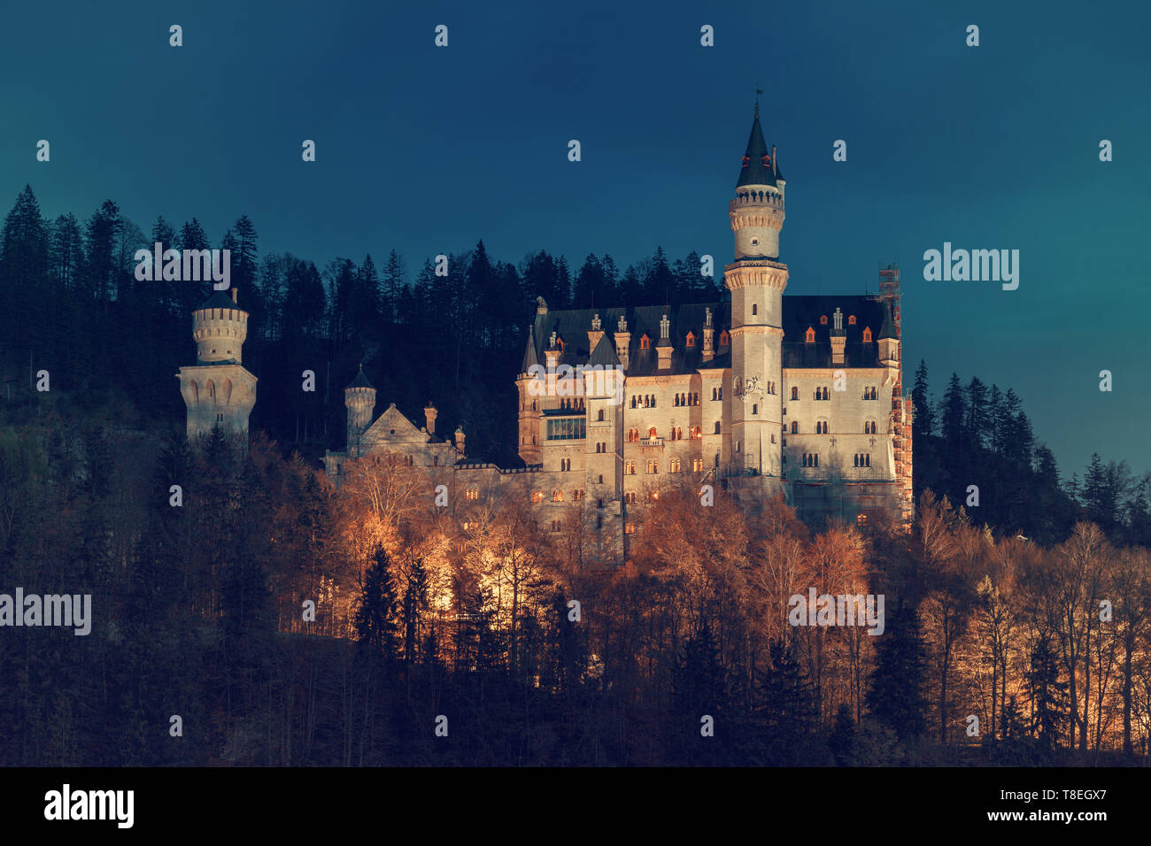 castle at sunset, New Swanstone Castle Stock Photo - Alamy
