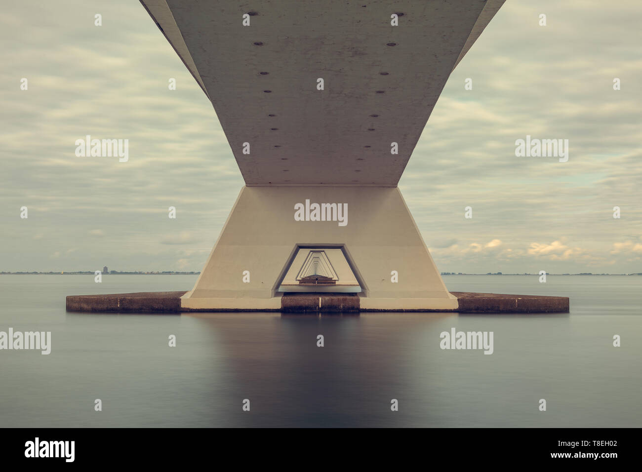 Zealand bridge, a bridge over a muzzle delta in Netherlands Stock Photo ...