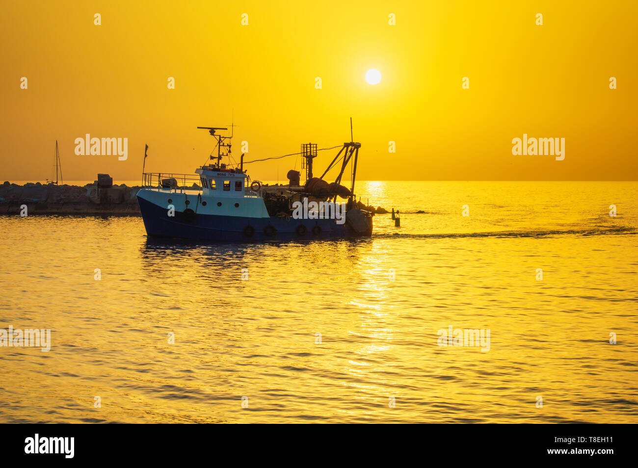 Evening Jaffa old port at sunset of the day. Tel Aviv Yafo Israel Stock ...
