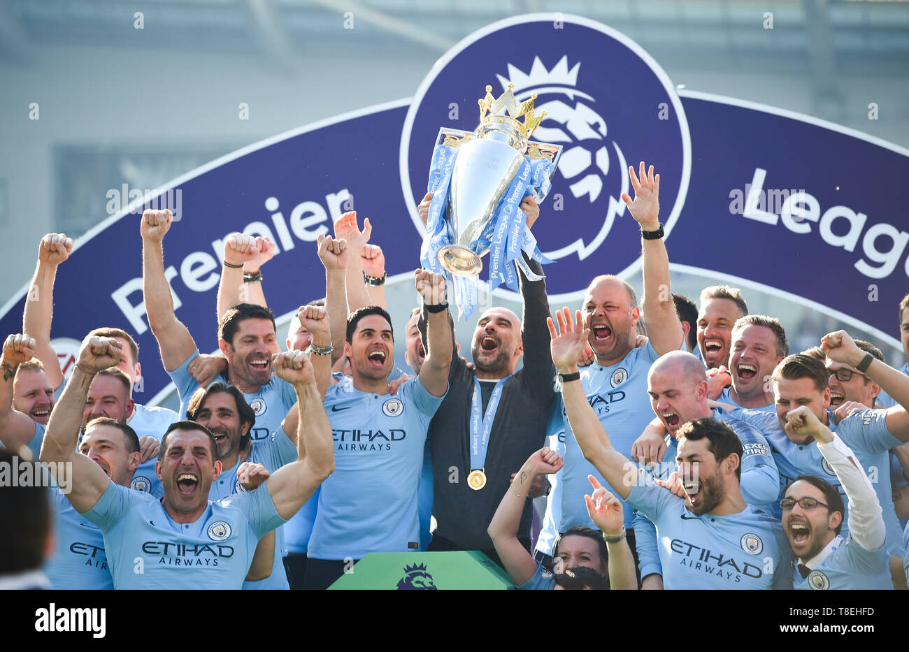 Pep guardiola champions league trophy hi-res stock photography and ...