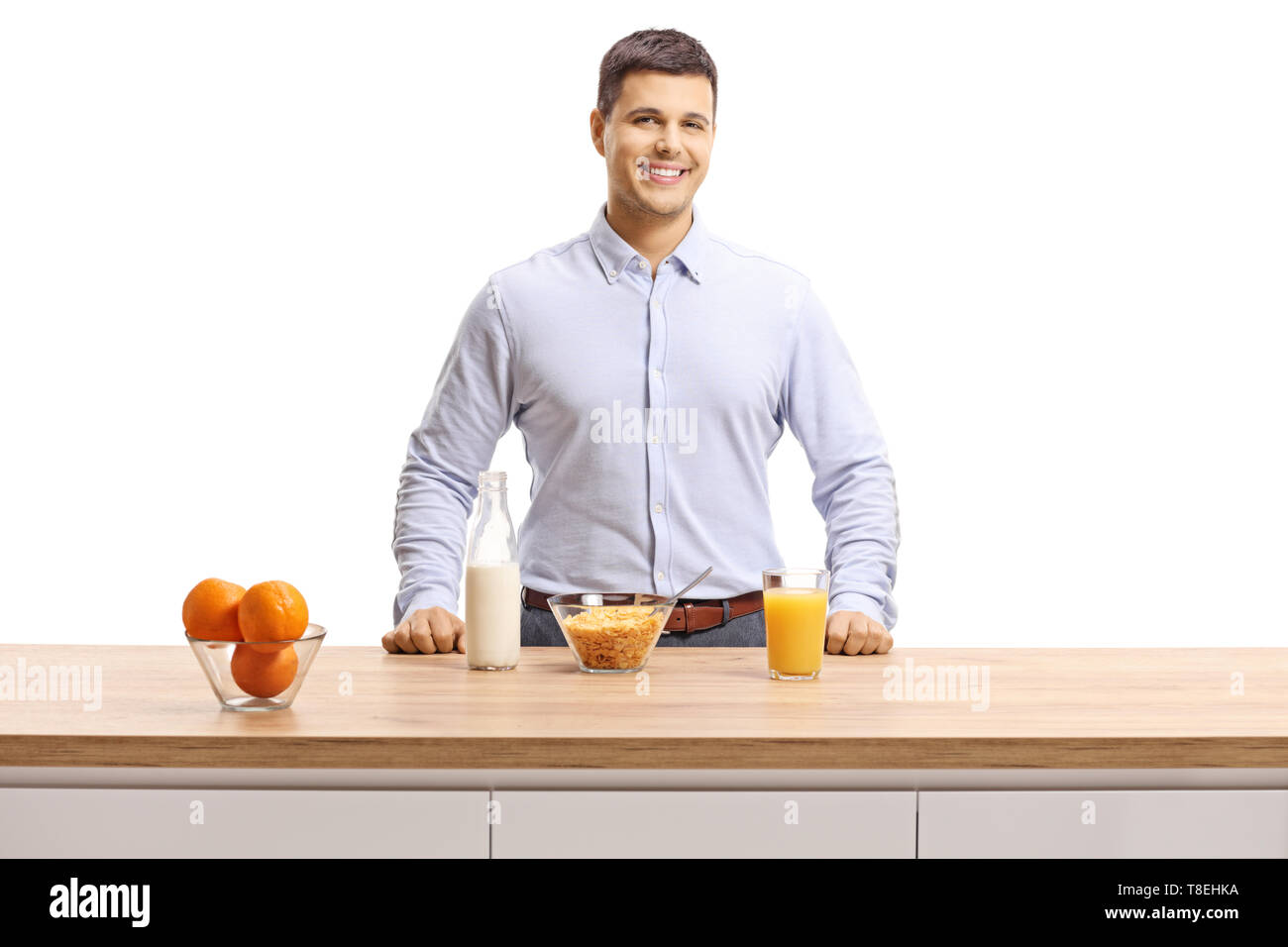 Attractive man breakfast hi-res stock photography and images - Alamy