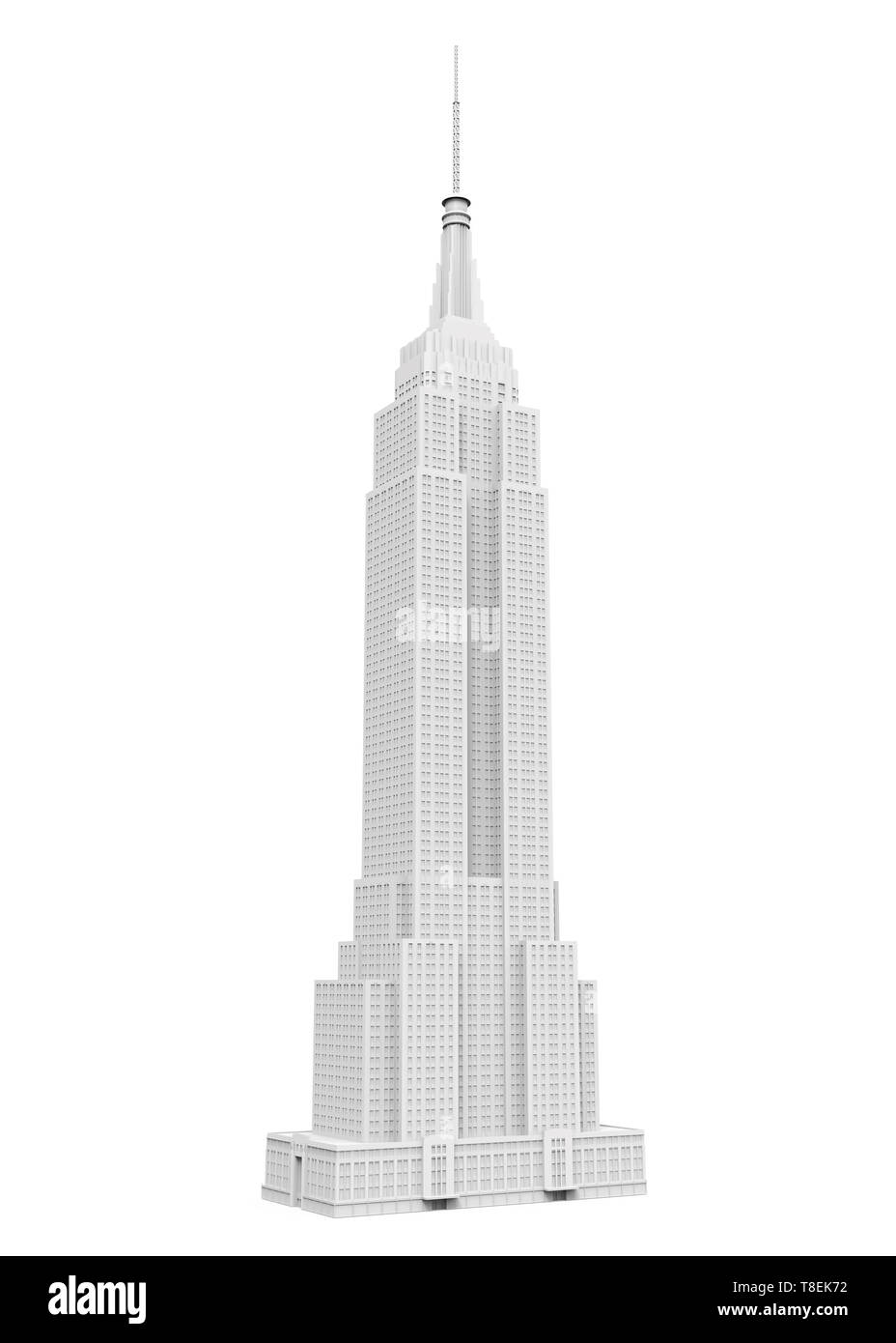 Empire state building 3d illustration Cut Out Stock Images & Pictures ...