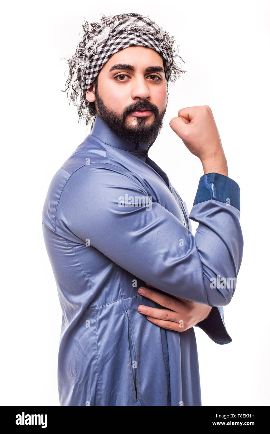 smiling young arabian man isolated on white background Stock Photo - Alamy
