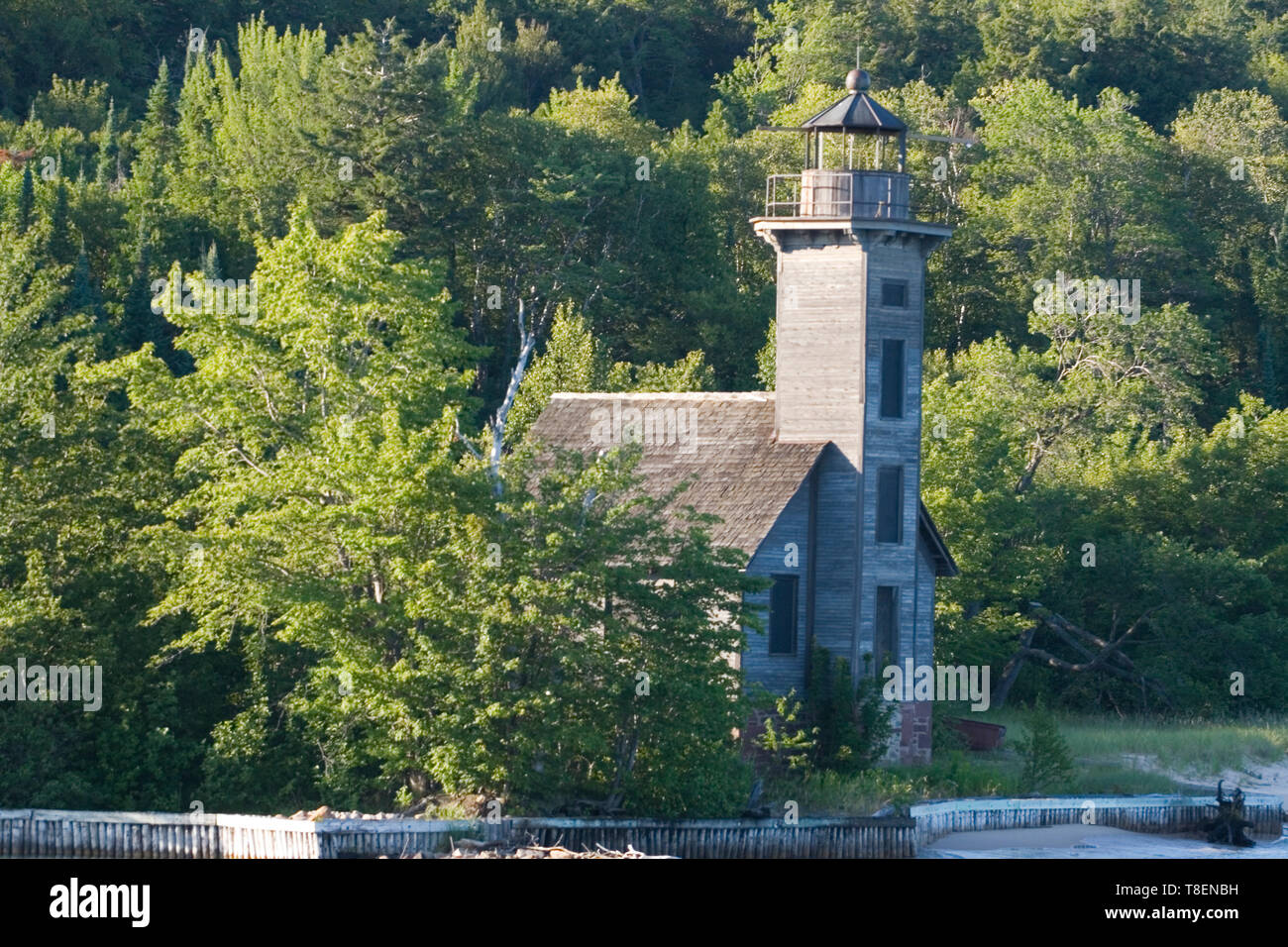 Grand Island East Channel Lighthouse, Michigan Stock Photo - Alamy