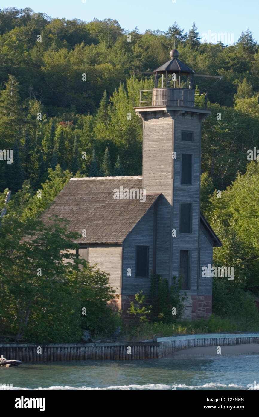 Grand Island East Channel Lighthouse, Michigan Stock Photo - Alamy