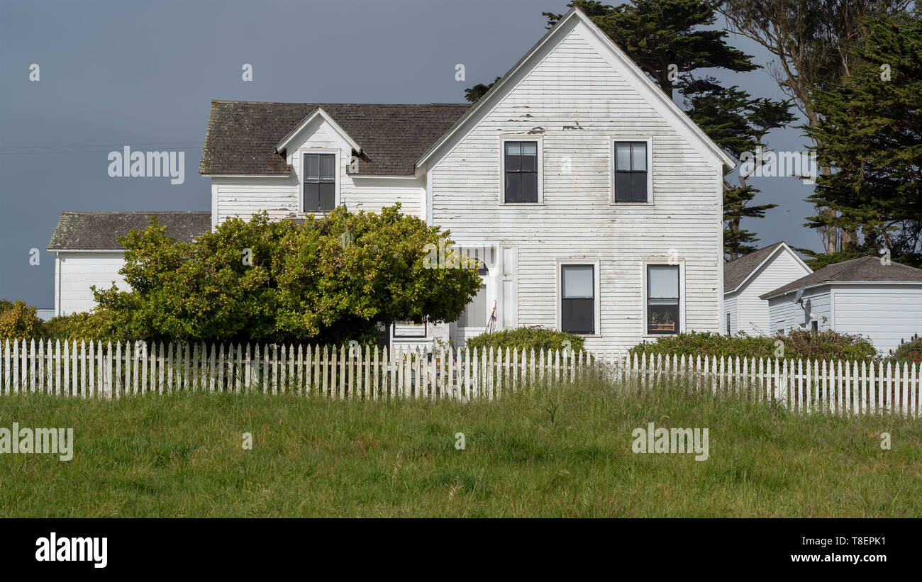 Main house of the historic Pierce Point Ranch in Point Reyes National ...
