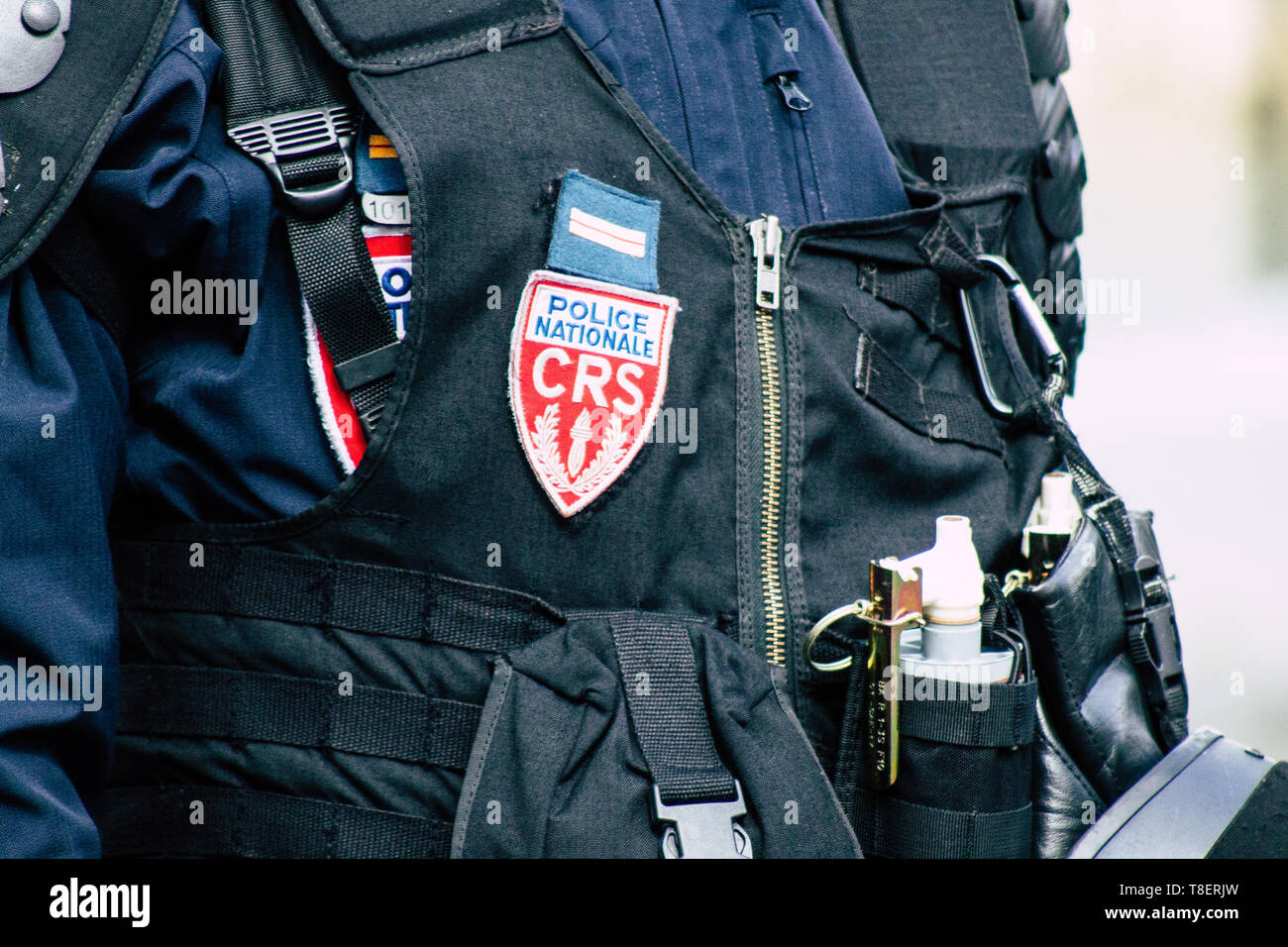 Paris France May 11, 2019 Close up of a uniform of French National ...