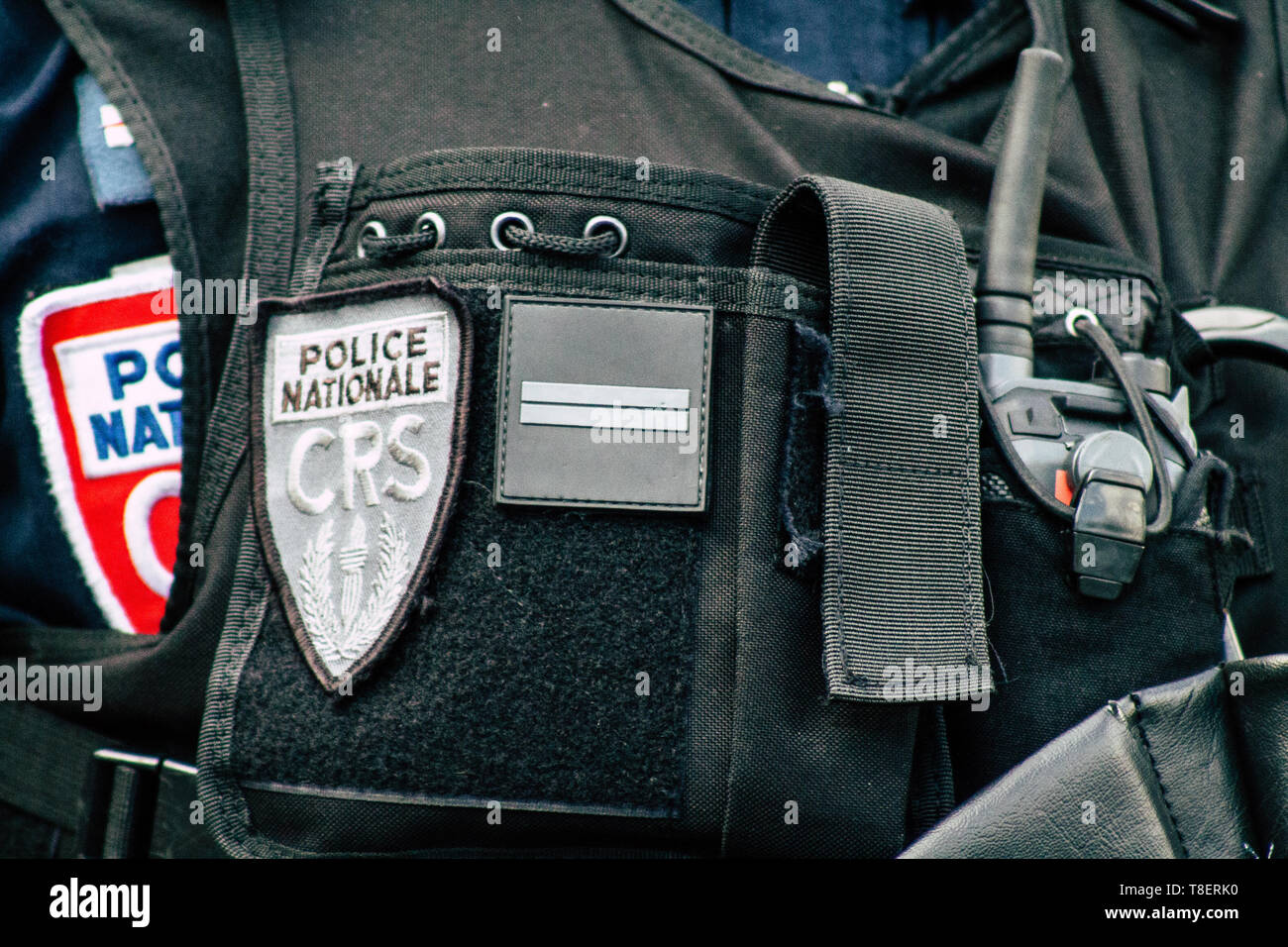 Paris France May 11, 2019 Close up of a uniform of French National ...