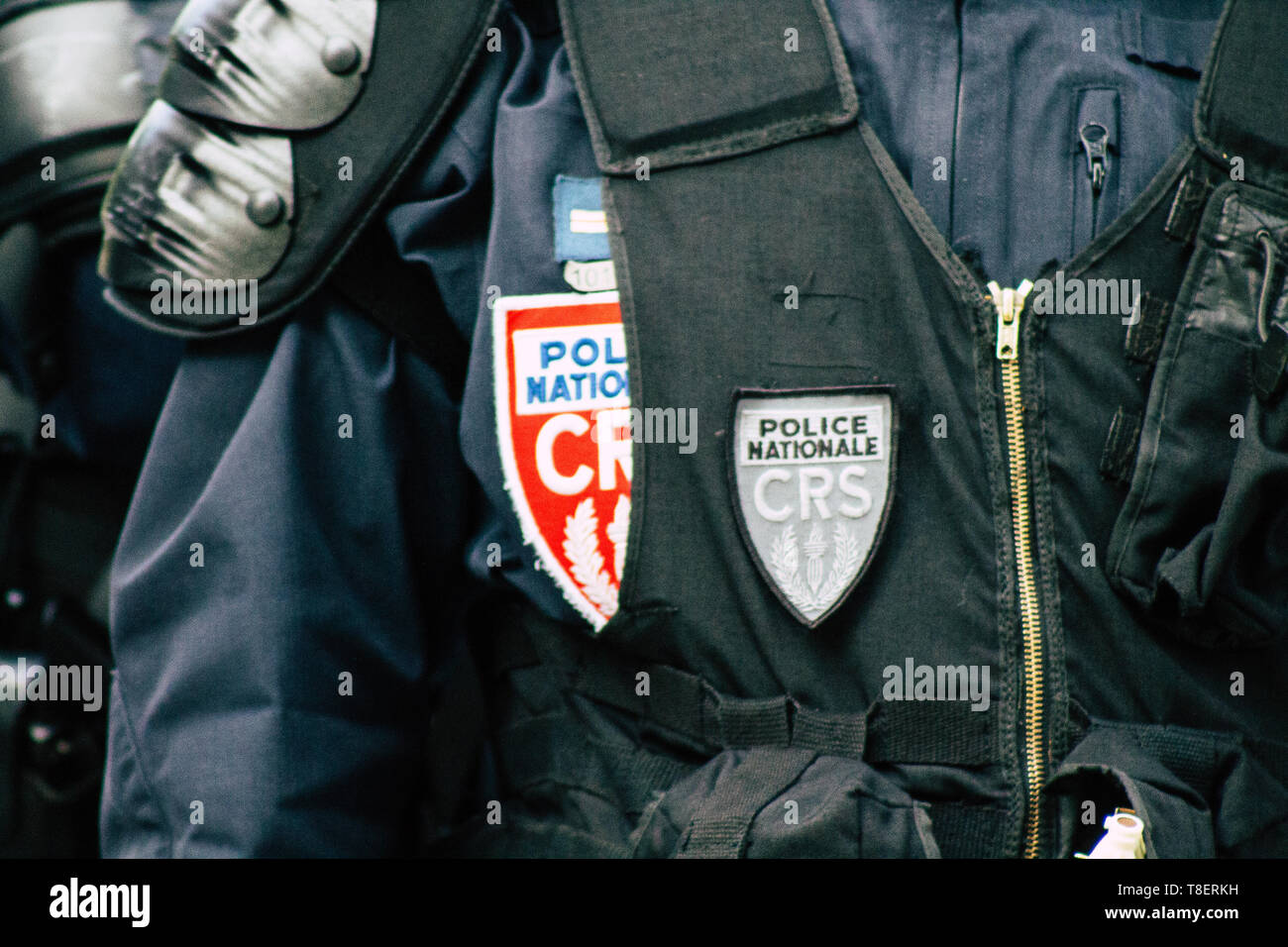 Paris France May 11, 2019 Close up of a uniform of French National ...