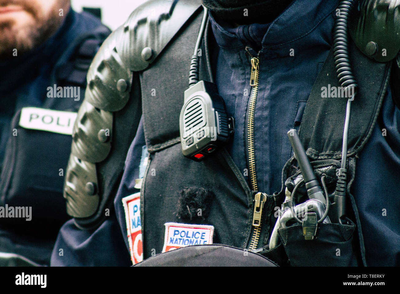 Paris France May 11, 2019 Close up of a uniform of French National ...