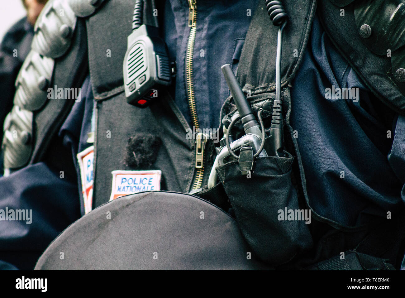 Paris France May 11, 2019 Close up of a uniform of French National ...
