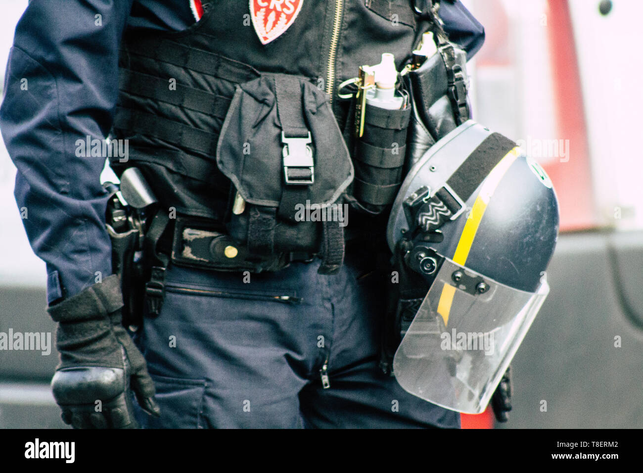 Paris France May 11, 2019 Close up of a uniform of French National ...