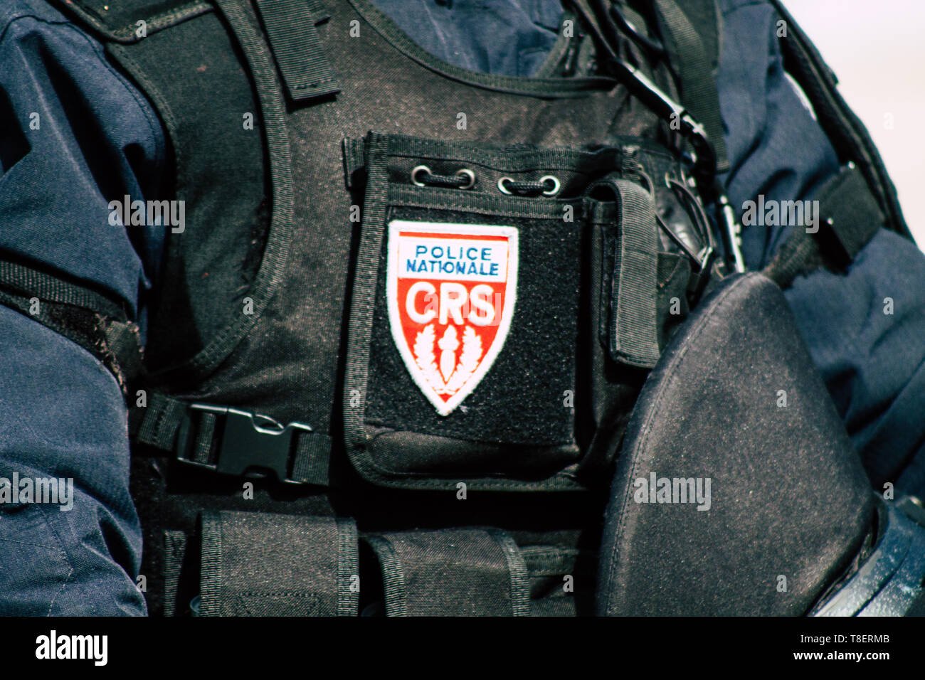 Paris France May 11, 2019 Close up of a uniform of French National ...