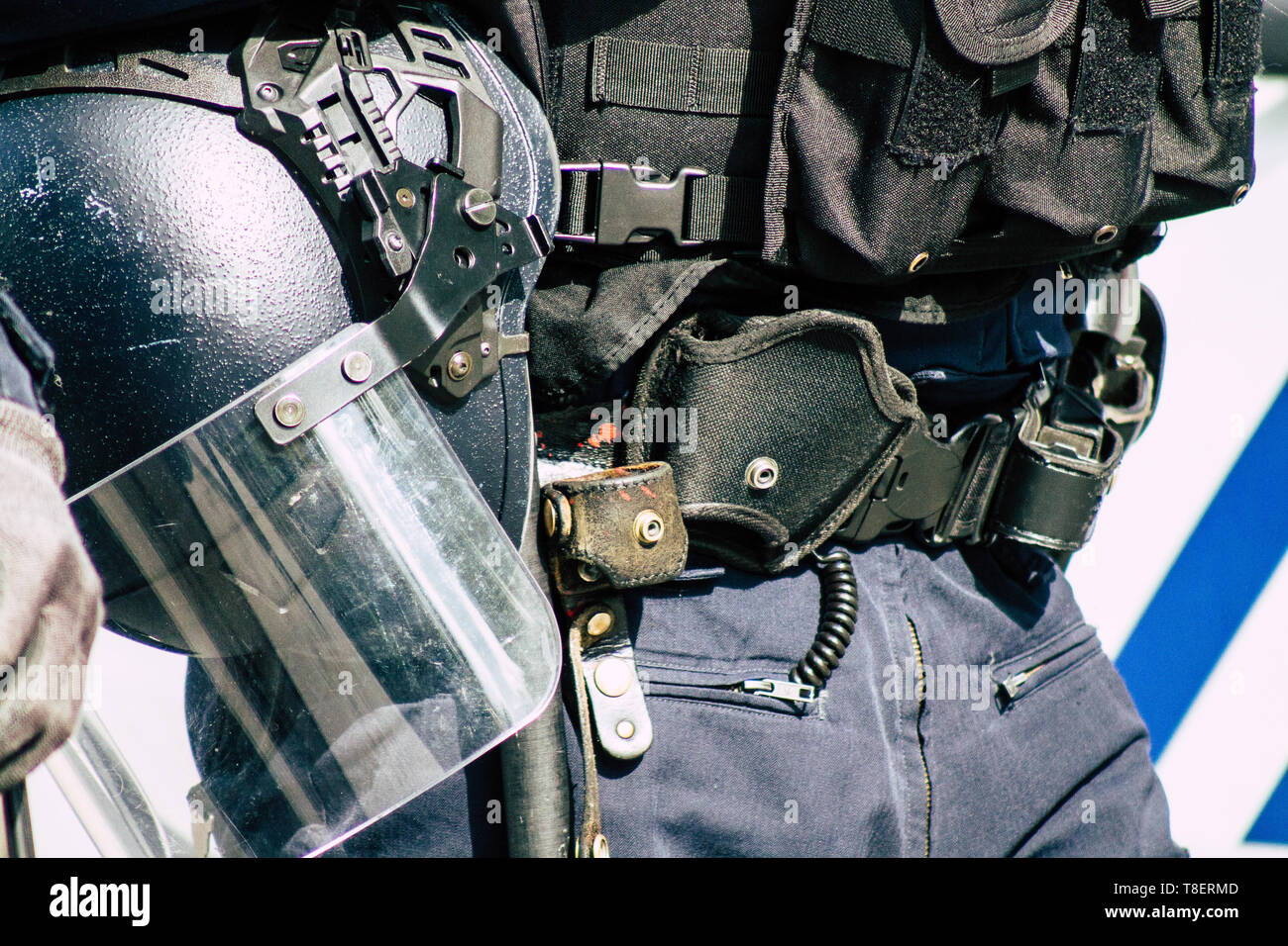 Paris France May 11, 2019 Close up of a uniform of French National ...