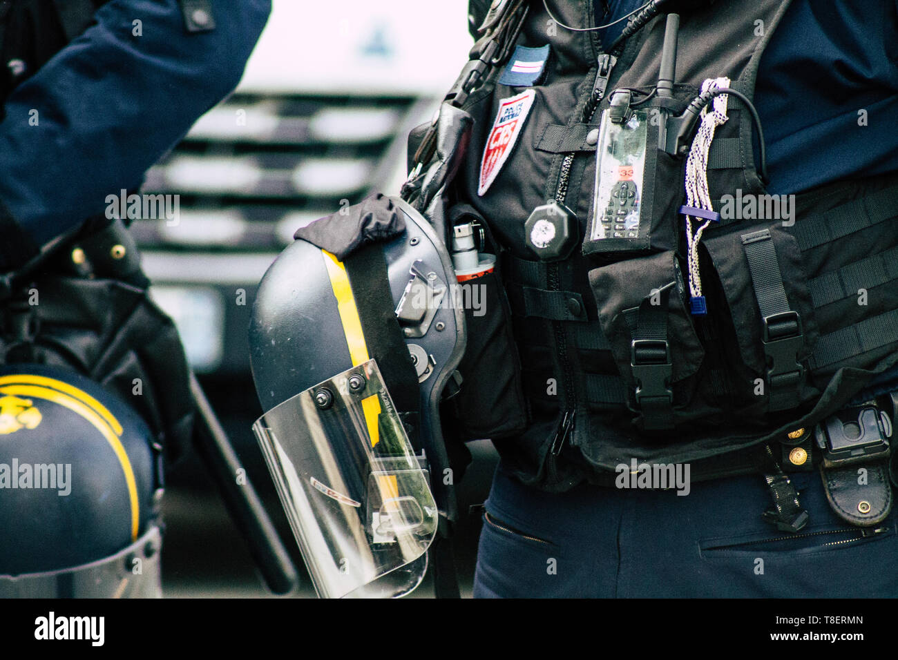 Paris France May 11, 2019 Close up of a uniform of French National ...