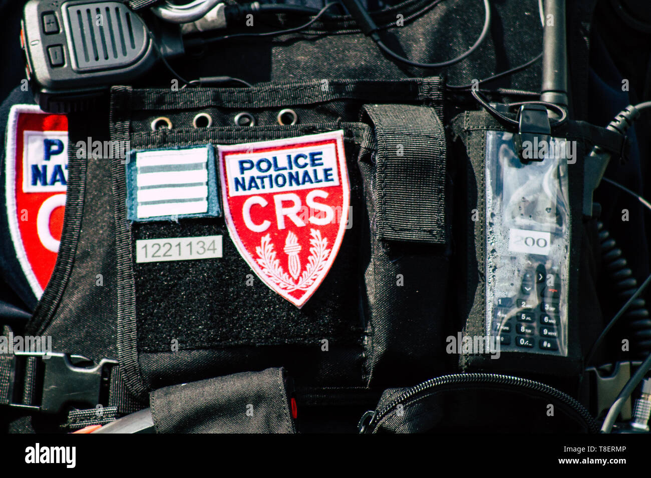 Paris France May 11, 2019 Close up of a uniform of French National ...