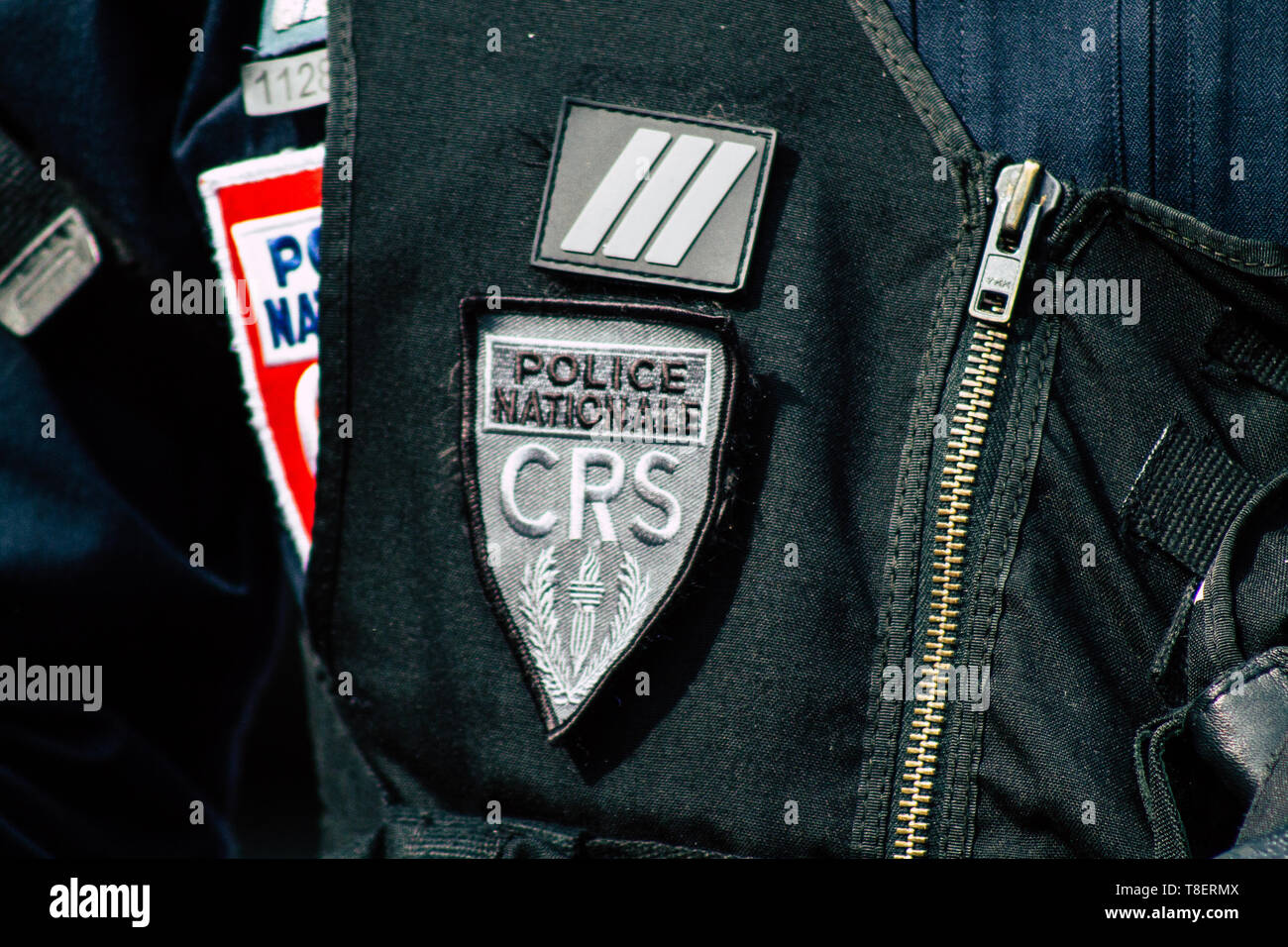 Paris France May 11, 2019 Close up of a uniform of French National ...